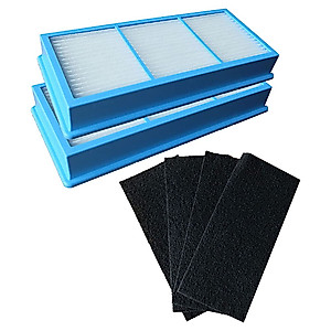 JFLRGE Suitable for Holmes Aer1 air Purifier, Filter air Purifier HAPF30AT and HAP2-NUC-41.2 Inch x 10 Inch x 4.6 Inch (2 Filters + 4 Carbon Filters), Blue