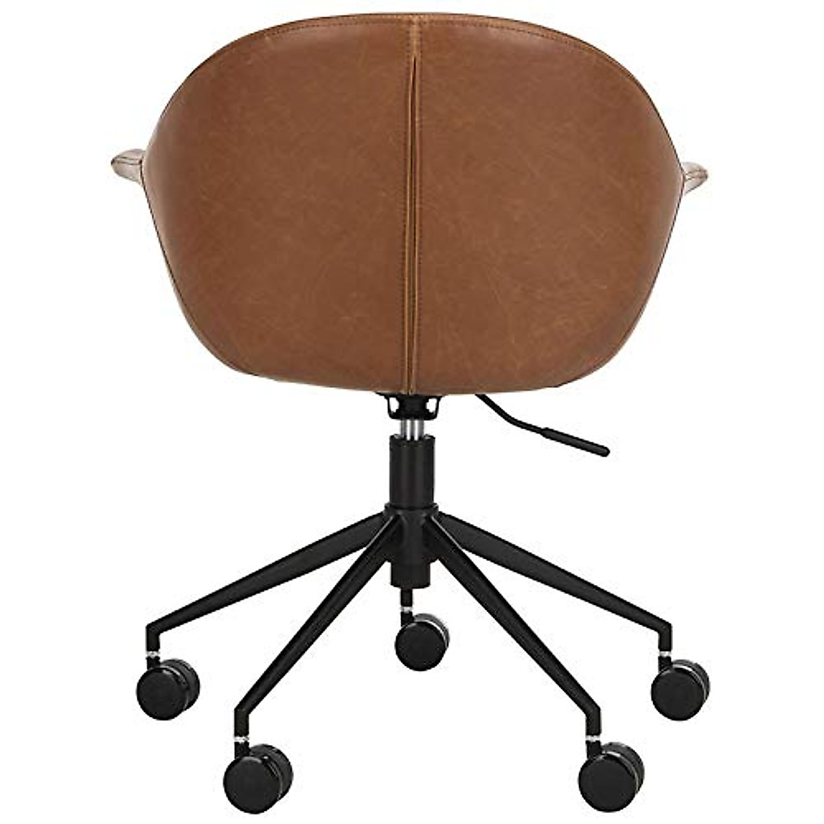 Safavieh Home Ember Light Brown Faux Leather and Black Office Chair