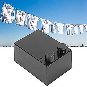 Retractable, Telescopic Adjustable Wall Mounted Drying Rope for Indoor Outdoor, Max Load 44lb(White) (Color : Black)