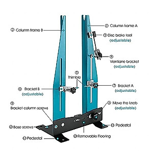Mimoke Bicycle Wheel Truing Stand for 16 - 29 Inch Wheels [Width 90MM-150MM] Calibration Stand Wheel Maintenance Rims