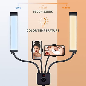 Lash Lamp for Eyelash Extensions, Yofuly Lash Light Estheticians Light, Tattoo Light with Tripod Stand and Phone Holder, Lash Extension Light for Makeup, Facial, Spa Salon | 3200K-5600K