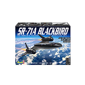 Revell Level 5 Model Kit Lockheed SR-71A Blackbird Stealth Aircraft The World's Fastest Stealth Jet 1/48 Scale Model