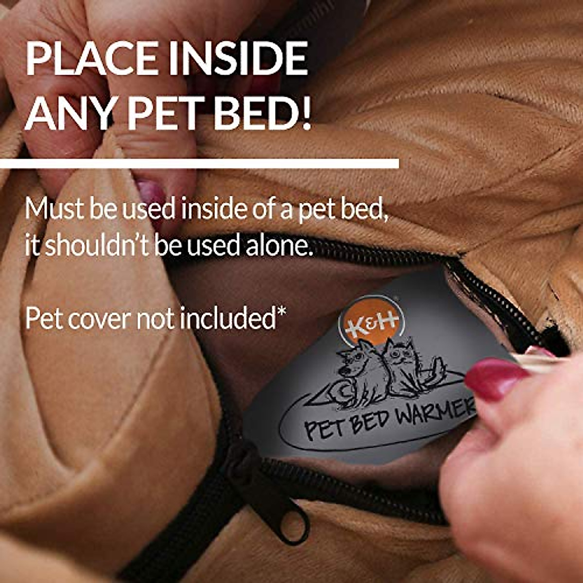 K&H PET PRODUCTS Pet Bed Warmer Gray X-Large 15.75 X 25.5 Inches