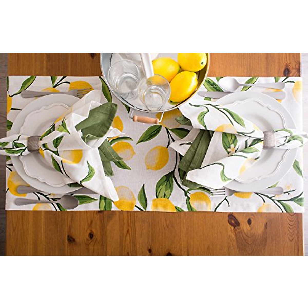 DII Lemon Bliss Tabletop Collection, Table Runner, 14x72