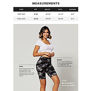 Conceited Biker Shorts Women - Soft - High Waist Tummy Control - Essential - Regular and Plus Size - Black - Small - Medium