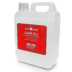 GasOne Liquid Paraffin Lamp Oil – 1 Gallon (128oz) Clear Oil Lamp – Multifunctional Lamp Oil Smokeless Odorless Indoor Ideal for Lamps, Lanterns, Tiki Torch – Safe Packaging