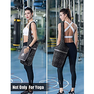 IUGA Yoga Mat Bag with Large Size Pocket & Inner Zipper Pocket, Yoga Carrier Bag Fit Most Yoga Mat Size