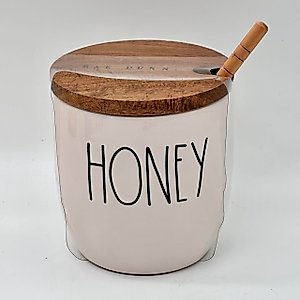 Rae Dunn HONEY Cellar - Ceramic - Dishwasher and Microwave safe - 4 in diameter / 4 in tall