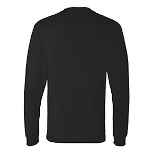 Hanes mens Essentials Long Sleeve T-shirt Value Pack (4-pack) fashion t shirts, Black, X-Large US