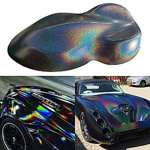 YOLOCKEY Holographic Laser Black Chrome Car Vinyl Wrap Roll Gloss Decal Film Self Adhesive Sticker Sheet Air Release
