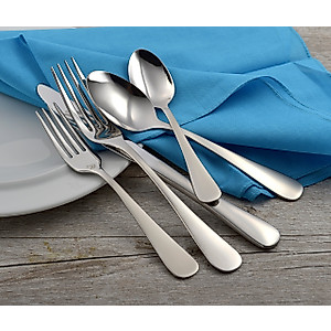 Liberty Tabletop Satin Annapolis 45 Piece Flatware set for 8 Made in USA