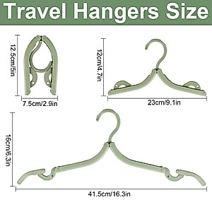 20 Pcs Travel Hangers - Foldable Travel Hangers for Suitcase, Retractable Portable Folding Clothes Hangers, Clothes Drying Rack for Travel