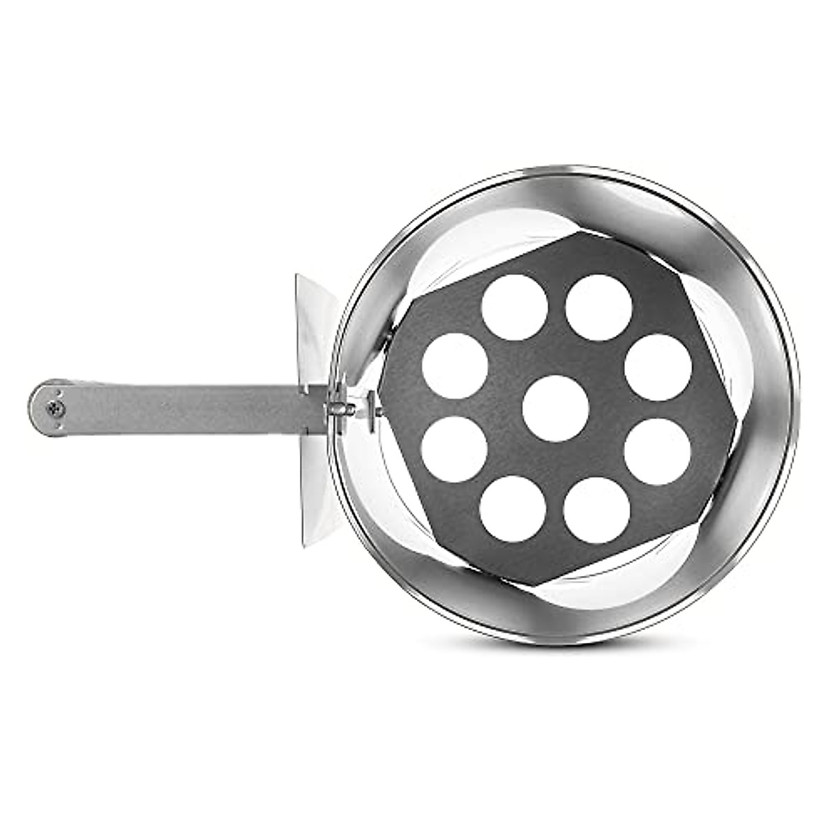 LIVIVO Banquet Charcoal Chimney Starter With Wooden Safety Handle - Quick Start Barbecue Lightning Kit Camping Grilling BBQ - Galvanised Iron Sheet Finish - Heavy Duty