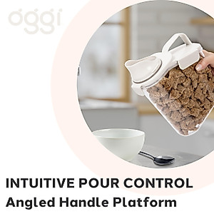 Oggi Easi Pour Airtight Food Storage Containers - Cereal Containers Storage, Rice Dispenser, Cereal Dispenser, Snack Storage Containers, Pasta Containers Storage, Containers with Lids - 80oz / 2.4lt