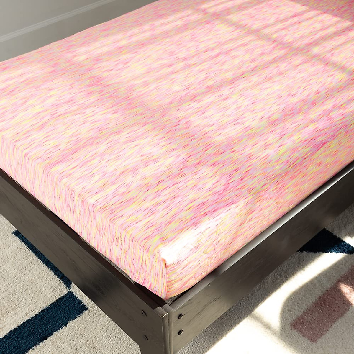 Signature Design by Ashley Twin Size iKidz 7 Inch Firm Memory Foam Mattress with Stretch Knit Cover & Pillow Included, Pink