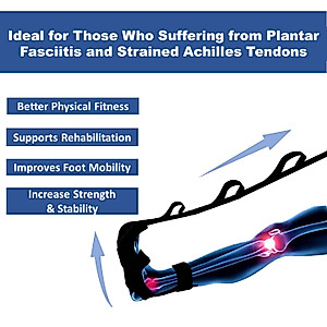 Govin Foot & Calf Stretching for Plantar Fasciitis Planter Facetious Support ideal for Muscle Strain, Ankle Injuries, Pain Relief, Dancers, Yoga and Physical Therapy.