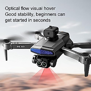 Drone Rc Quadcopter With 4k Hd Fpv Camera Three Lens Wifi Remote Control Aerial Drone Multirotors Circle Fly Altitude Hold Headless Mode Start Speed Gifts Toys…