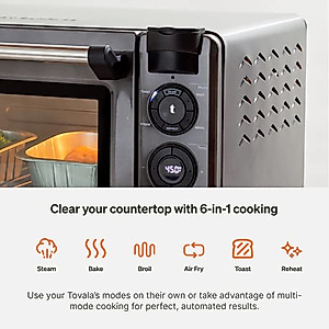 Tovala Smart Oven Pro, 6-in-1 Countertop Convection Oven - Toast, Steam, Air Fry, Bake, Broil, and Reheat - Smartphone Control Steam & Air Fryer Oven Combo - With Meal Subscription Credit ($50 Value)