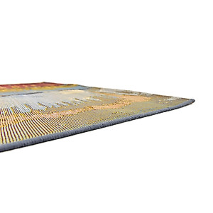 Unique Loom Outdoor Modern Collection Area Rug - Baja (4' 1" x 6' 1" Rectangle, Multi/ Beige)