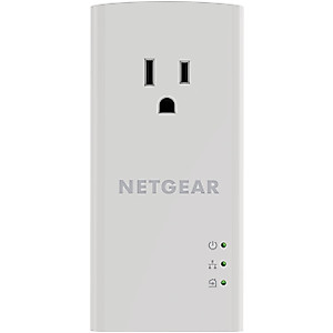 NETGEAR PowerLINE 1000 Mbps, 1 Gigabit Port with Pass-Through, Extra Outlet (PLP1000-100PAS)