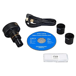 OMAX - 5.0 MP Digital USB Microscope Camera with Advanced Software and Calibration Slide (Windows, Mac OS X, Linux Compatible) - A3550U