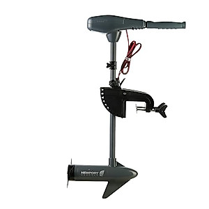Newport Kayak Series 55lb Thrust Transom Mounted Saltwater Electric Trolling Motor w/LED Battery Indicator (24" Shaft)