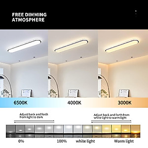 Naroume Modern LED Ceiling Light,32.7" Flush Mount Ceiling Lamp,70W Dimmable Metal Ceiling Chandelier Lighting Fixture for Living Room Bedroom Dining Room Office Hallway Aisle