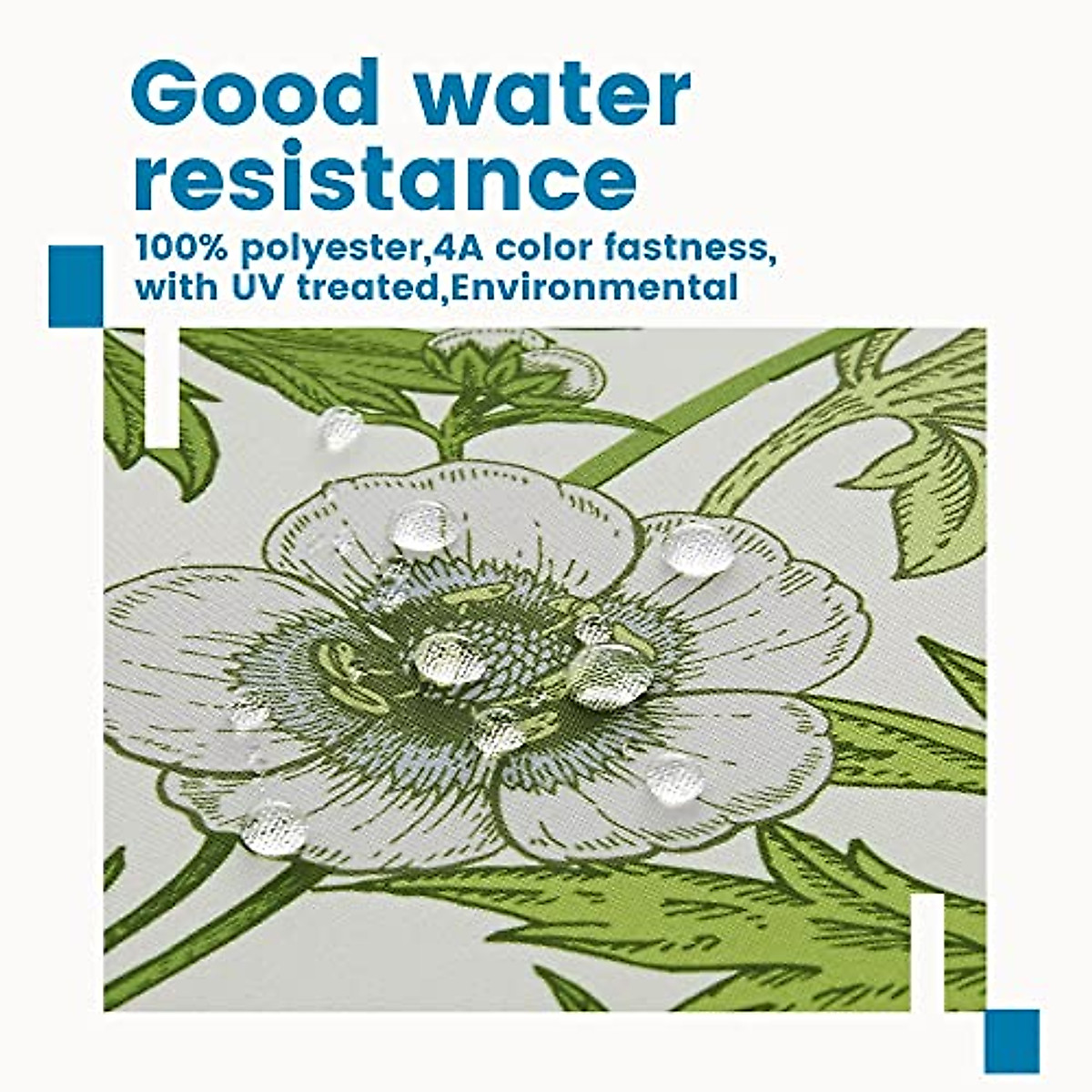 BLISSWALK Outdoor Chair Cushion Bottom and Back，one Piece high Back Adirondack Chair Cushion, Patio Cushions for Bifold Lawn Chair 45.5" x 21", 1 Count,Floral