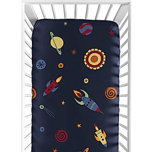 Fitted Crib Sheet for Space Galaxy Baby/Toddler Bedding Set Collection - Galactic Print