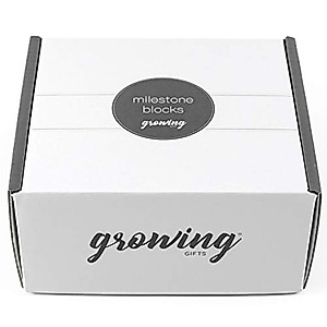 Growing Gifts Baby Milestone Blocks for Boys and Girls (3 Pc. Set) | 1-52 Weekly, Monthly, First Year, and Yearly Photo Props | Real, Natural Wood Keepsakes | Shower, Newborn, Infant | UPDATED PRODUCT