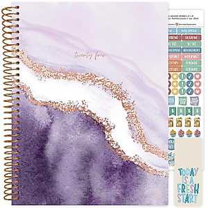 bloom daily planners 2024 (8.5" x 11") Calendar Year Day Planner (January 2024 - December 2024) - Weekly/Monthly Dated Agenda Organizer with Tabs - Daydream Believer, Lavender