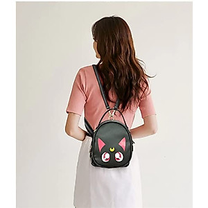 Kerr's Choice Girl Women Cute Black Kitty Bag Animie Moon Purse Luna Cat Bag Black Cat Backpack