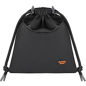 Desing Wish Lightweight Headphone Storage Bag, Portable Headset Carrying Pouch Headphone Case Bag Soft Travel Pouch for Over-Ear Headphones/Gaming Headsets/Neckband Earbuds (Large Black)