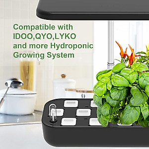 25 Pack Plant Spacer Kit for Hydroponic Growing System,Hydroponics Cover Lid Accessories for Indoor Garden Spacer Caps,Compatible with Idoo,QYO,LYKO and Most Square Grow Pods,White