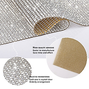 9.4"x7.8" 97 Bling Rhinestone Car Stickers,DIY Car Decals with Self-Adhesive Car Decorations,20PCS Bling Car Accessories Interior&Exterior for Car Dashboard,Door Handles