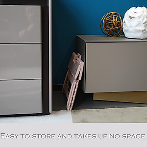 BEEANDEE Folding Step Stool - 9" Height - Holds up 300 Lbs Lightweight Foldable Stepping Stool is Sturdy Enough to Support Adults & Safe Enough for Kids. Skid Resistant and Open with one flip