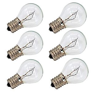 6 Pack S11 E17 Base 40 Watt Incandescent Bulbs for Lava Lamps,Replacement Bulbs for Lava Lamps,Glitter Lamps