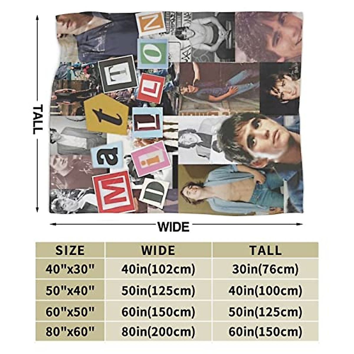 DAIHANLE Matt Dillon Blankets Soft and Warm Throw Blanket Ultra-Soft Micro Blanket Lightweight Blankets 80"x60"