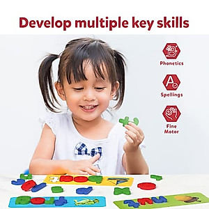Skillmatics Ready to Spell - Educational Toy for Preschoolers, Stage-Based Learning to Improve Vocabulary & Spelling, Gifts for Ages 4 to 7