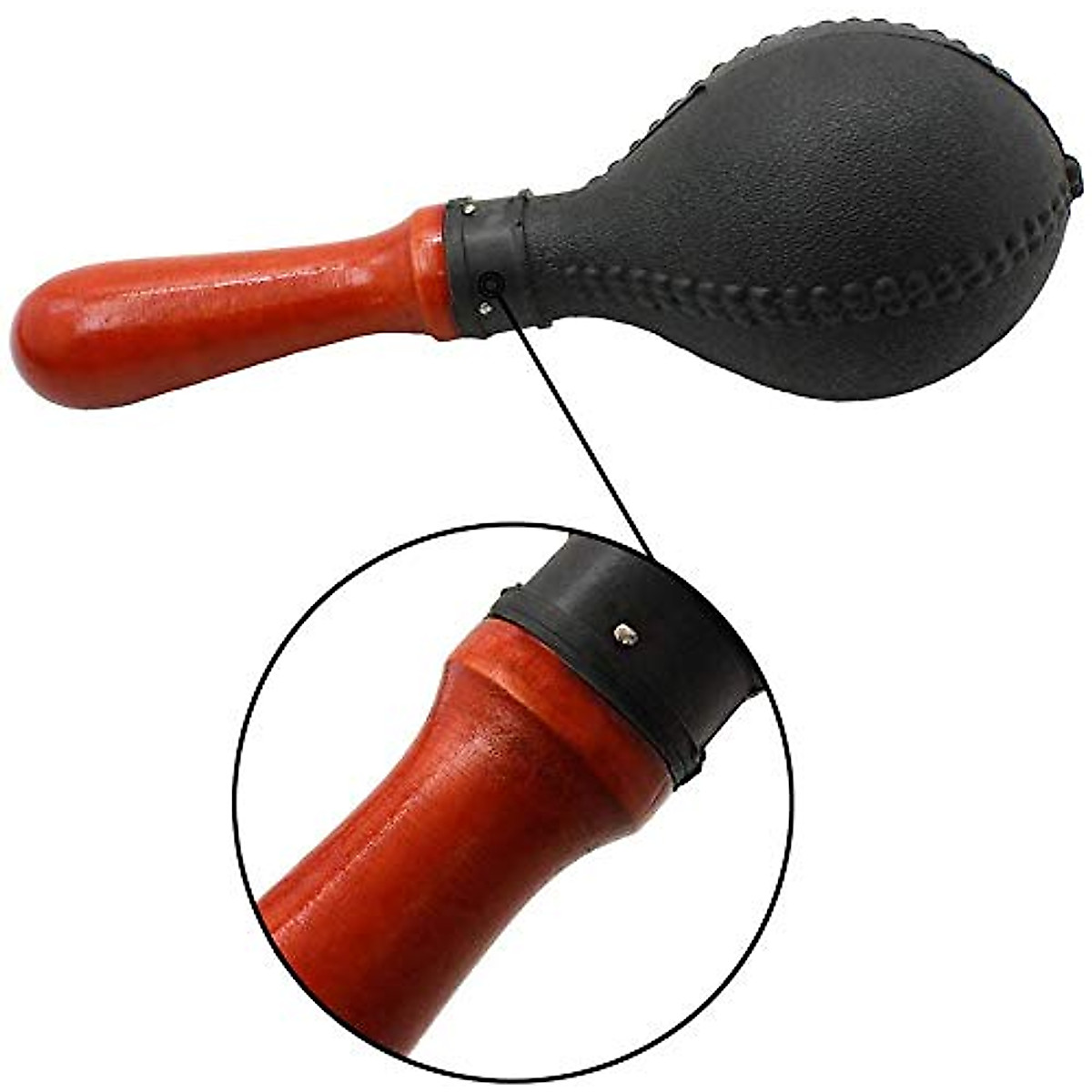 Ubblove Maracas Shakers Rattles Sand Hammer Hand Percussion Musical Instruments with ABS Plastic Shell Wooden Handles for Adults Kids Live Performance, Party, KTV, Concert, Bands (Black)