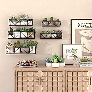 CRUGLA Bathroom Shelves Wall Mounted Set of 5, Hanging Storage Floating Shelf for Bathroom, Kitchen, Bedroom, Living Room Home Decor