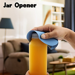 Jar Opener Gripper Pad, Rubber Jar Opener Grippers, 12 Pcs Jar Opener for Weak Hands, Seniors with Arthritis(Grey/Green/Blue/Purple)