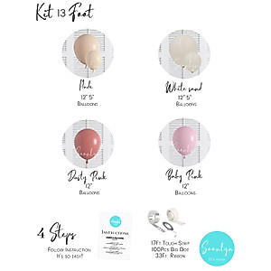 Soonlyn Daisy Balloon Arch Garland 13Ft 12In Groovy Balloon Arch Kit Boho Nude Beige Balloons 5pcs Flower Foil Daisy Balloons White Sand Pink Boho Balloons for Baby Shower Bridal Shower Birthday Party