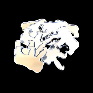 Super Cool Creations Gorilla Shaped Crafting Mirrors, Set of 10, Many Colours, Shatterproof Acrylic, Yellow, Pack of 10 x 8cm