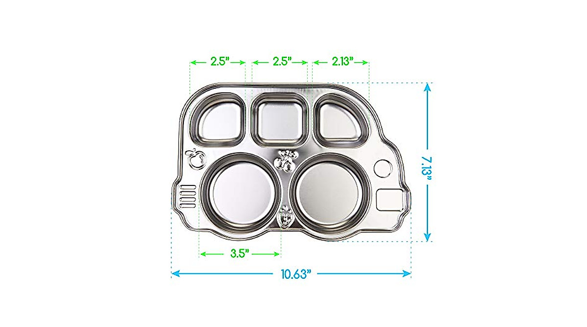 Innobaby Stainless Bus Plate - Fun & Safe for Kids