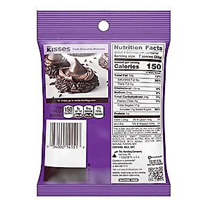 HERSHEY'S KISSES SPECIAL DARK Mildly Sweet Chocolate Candy, Individually Wrapped, Gluten Free, 4.5 oz, Bag