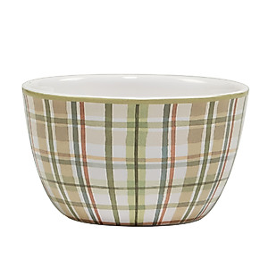 Certified International Green Fields 24 oz. Ice Cream/Dessert Bowls, Set of 4 Assorted Designs, Multicolor