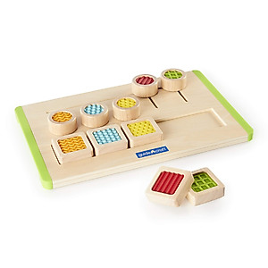 Guidecraft Colorful Tactile Matching Maze - Sensory Memory Game for Toddlers, Soft Touch Textures Children's Toy