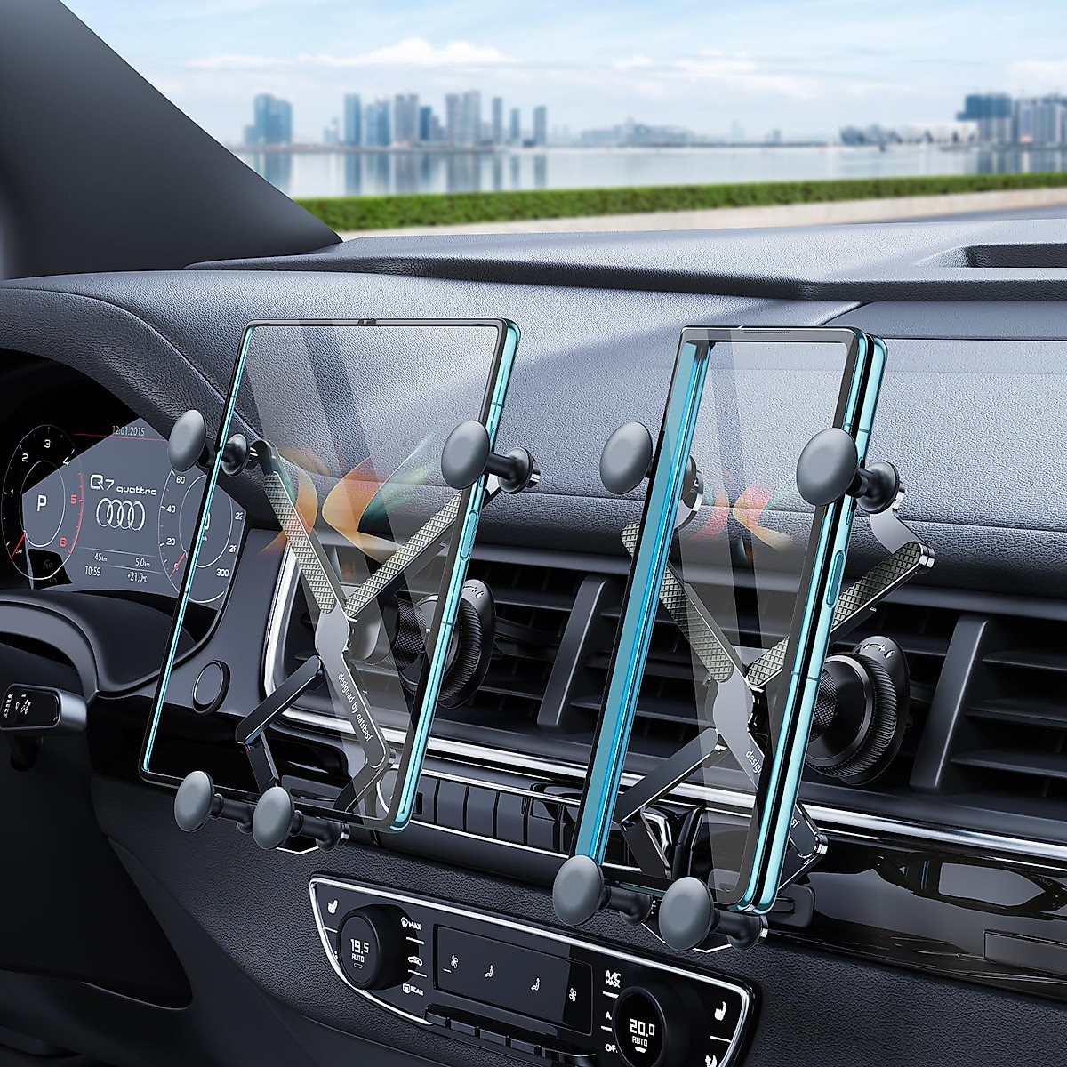 xuenair Fold 4 Car Mount, [2 Forms] Gravity Z Fold 5 4 Car Mount,[Thick Case Friendly] Cell Phone Holder Z Fold 4 Car Mount for Samsung Galaxy Z Fold 5 4 3 2 s23 22 Ultra iPhone 15 14 13 12