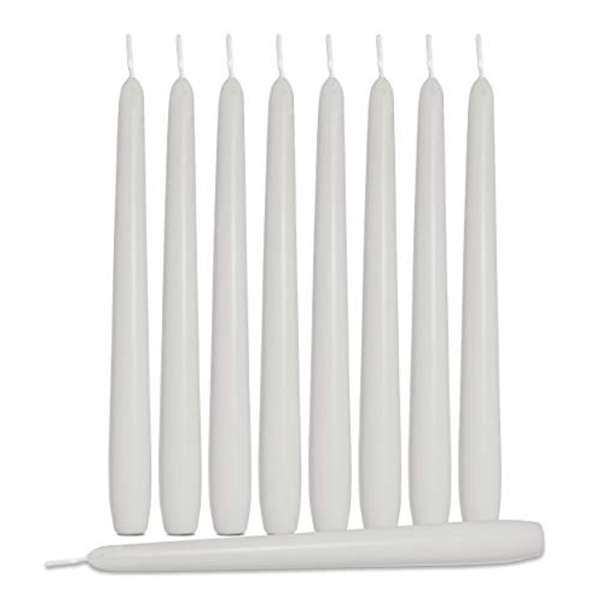 Hyoola Tall Taper Candles - Tapered Candles - White Dripless Candle Sticks - 8 Inch (20cm) - 7 Hour Burn Time (30-Pack)